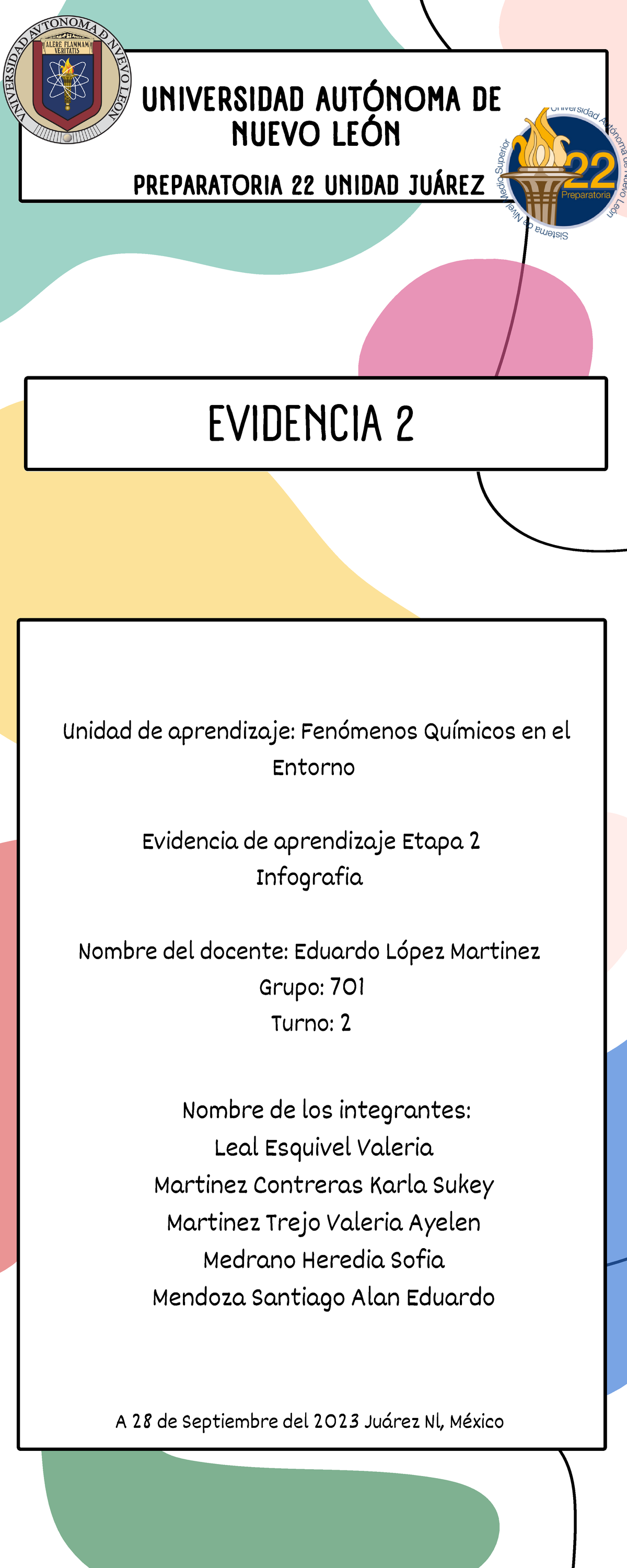 E2 Ev2 FQE 701 - Quimica - UNIVERSIDAD AUTÓNOMA DEUNIVERSIDAD AUTÓNOMA DE NUEVO LEÓNNUEVO LEÓN ...