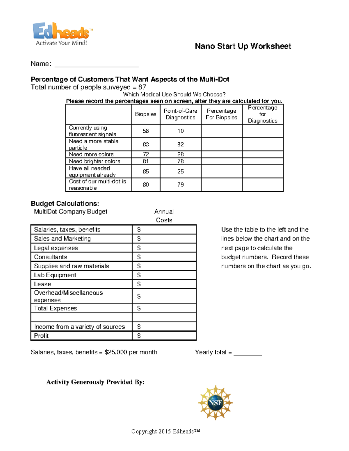 Student worksheet - Complemento del juego nano-particulas - Nano Start ...