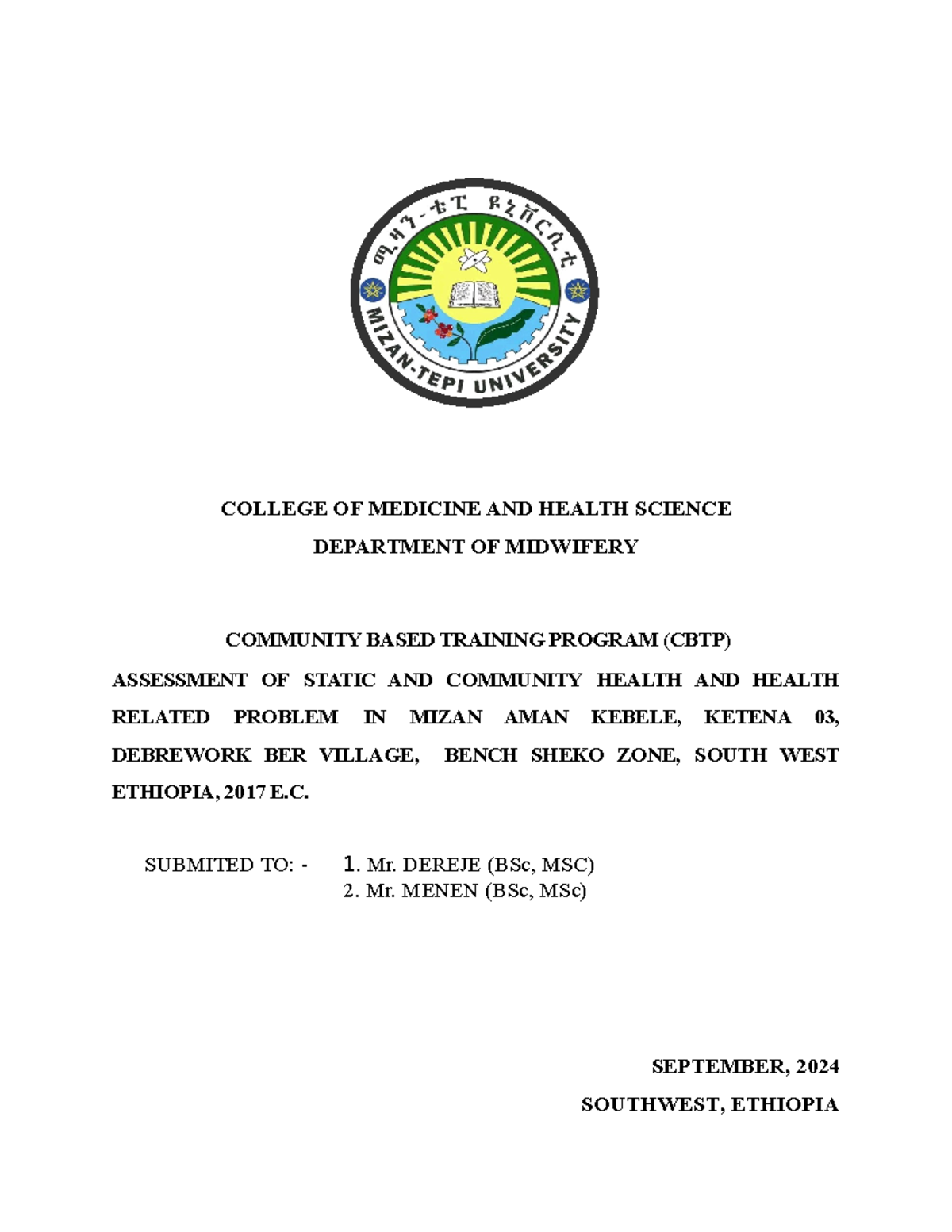 CBTP Docume - For practice - COLLEGE OF MEDICINE AND HEALTH SCIENCE ...