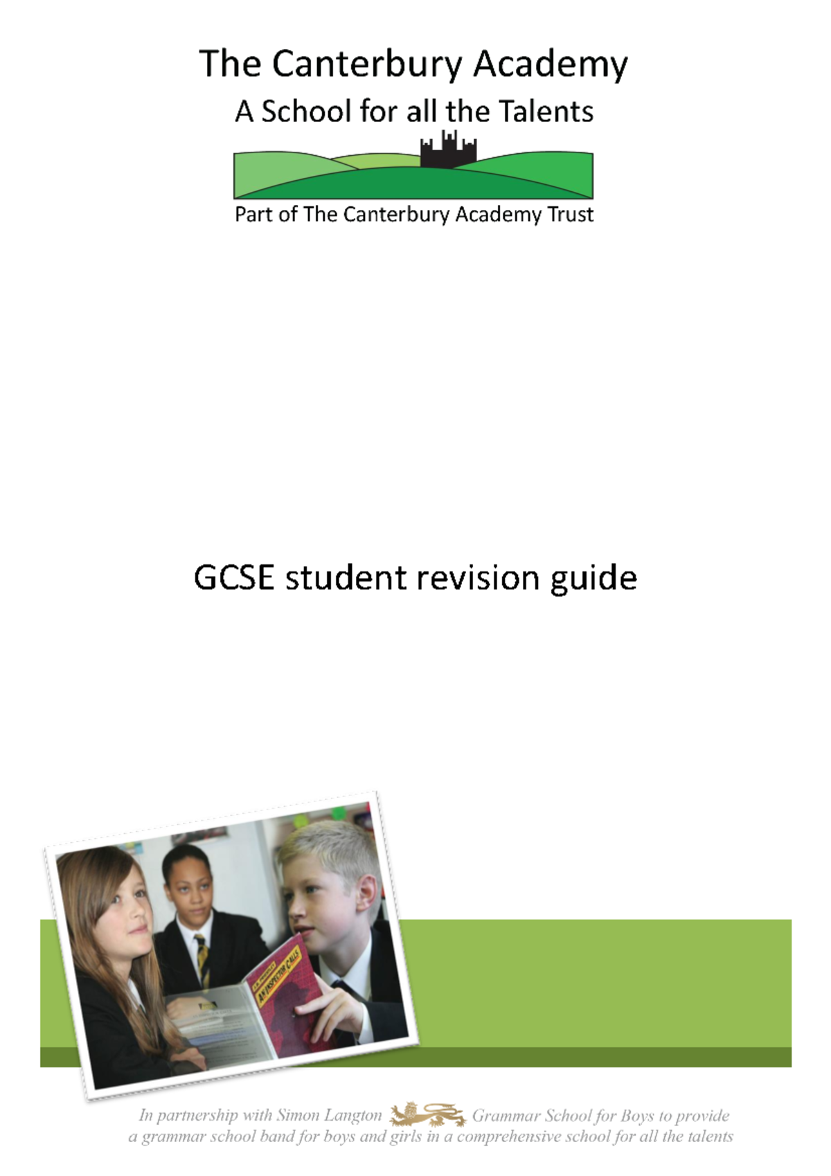 Student Revision Guide NOV 2021 - GCSE student revision guide Check the following information ...