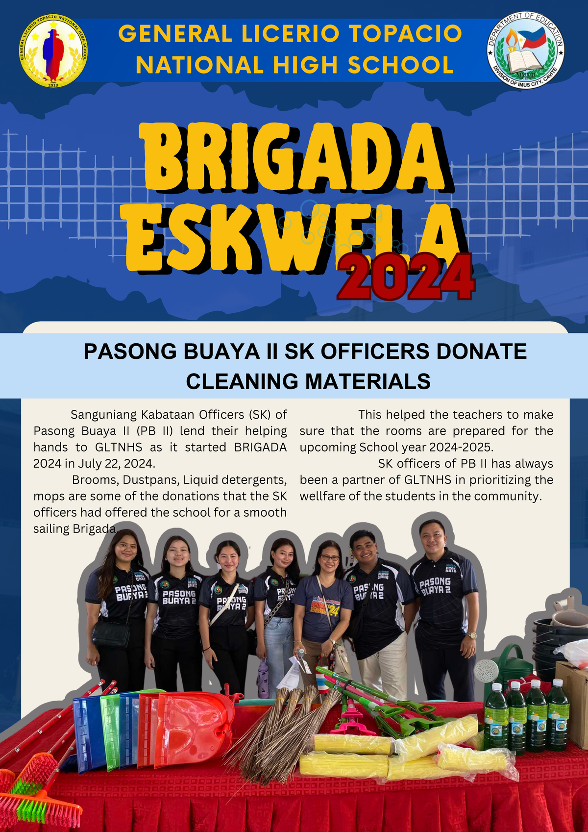 Brigada Eskwela 2024 - Brigada Brigada Eskwela Eskwela GENERAL LICERIO ...
