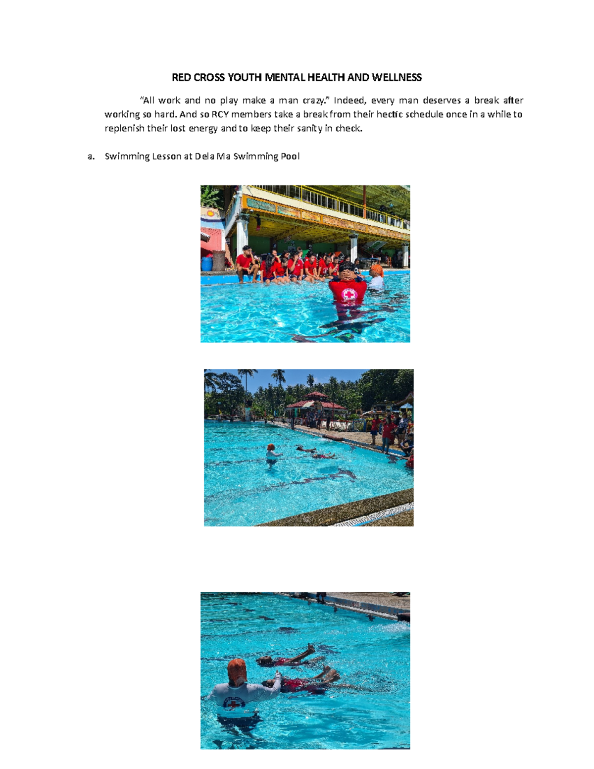 RCY- Wellness-edited - lecture notes - Education - RED CROSS YOUTH ...