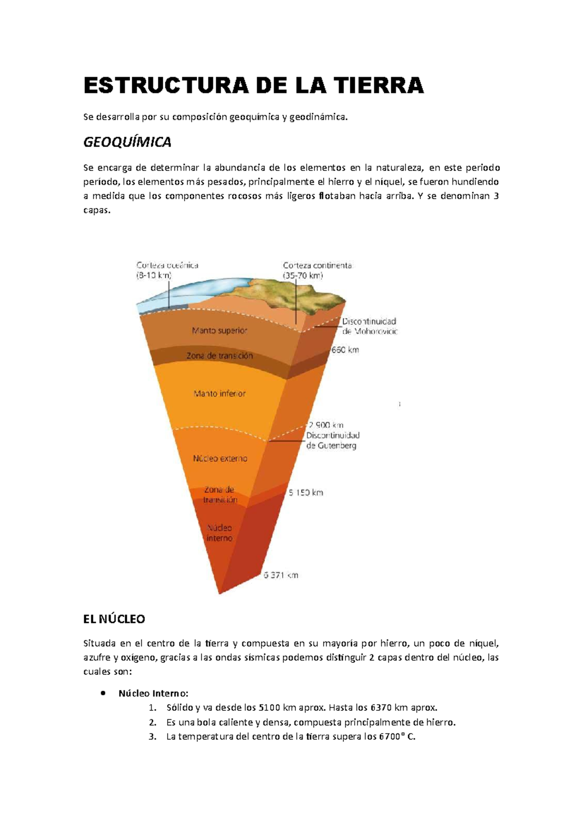 Estructura DE LA Tierra 2 - ESTRUCTURA DE LA TIERRA Se desarrolla por ...