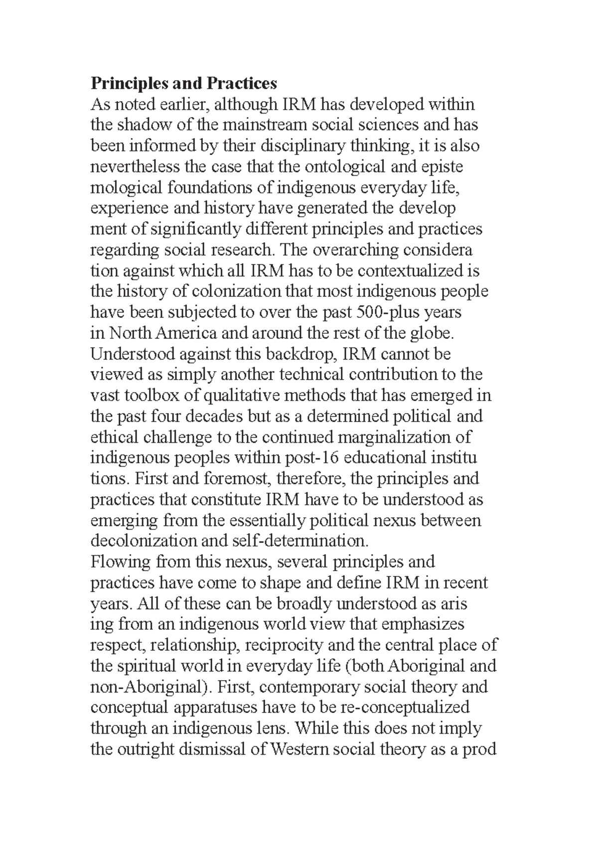 Principles and Practices - The overarching considera tion against which ...