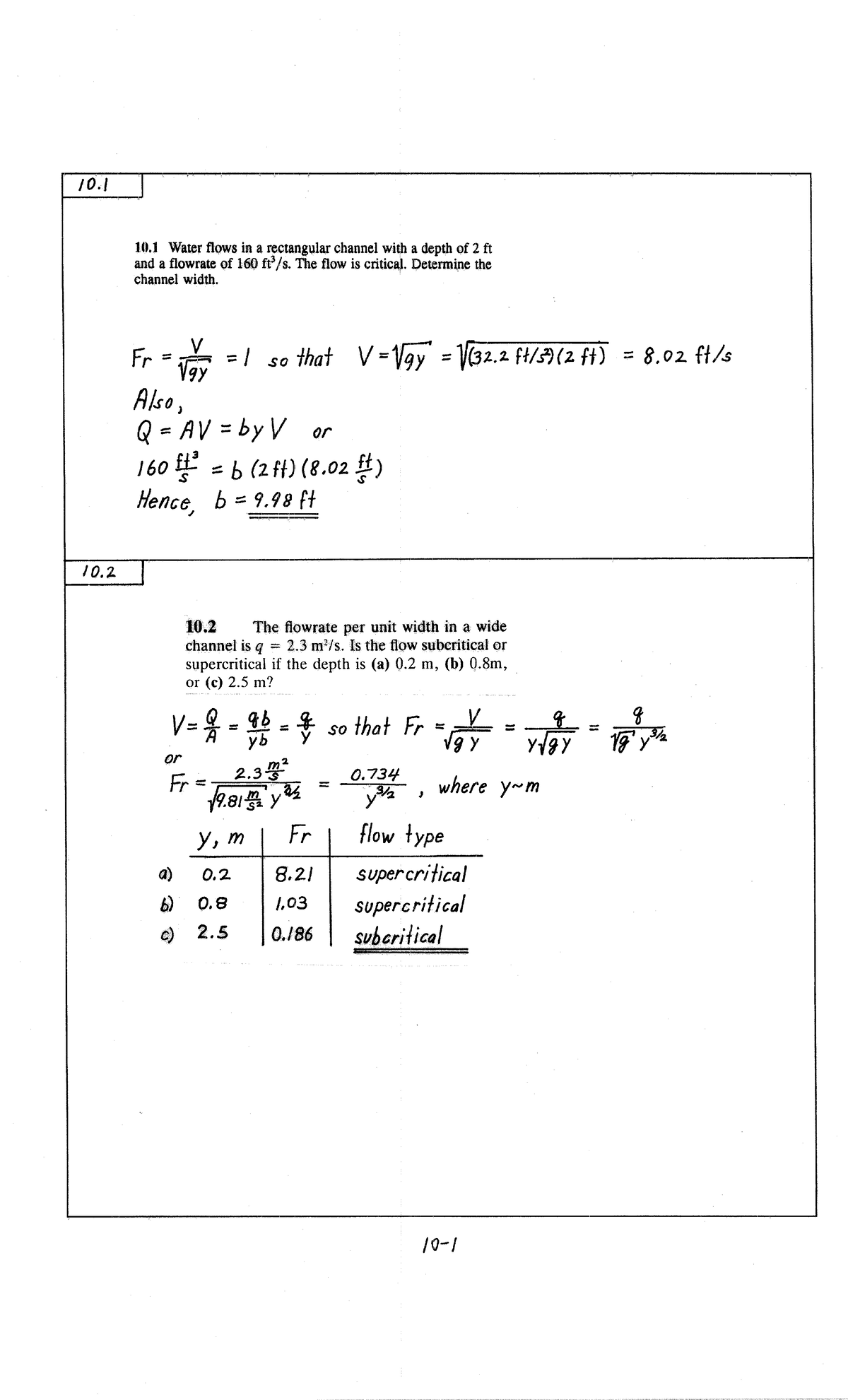 10 Open-Channel Flow - 10 Open-Channel Flow - Fluid Mechanics I - Studocu