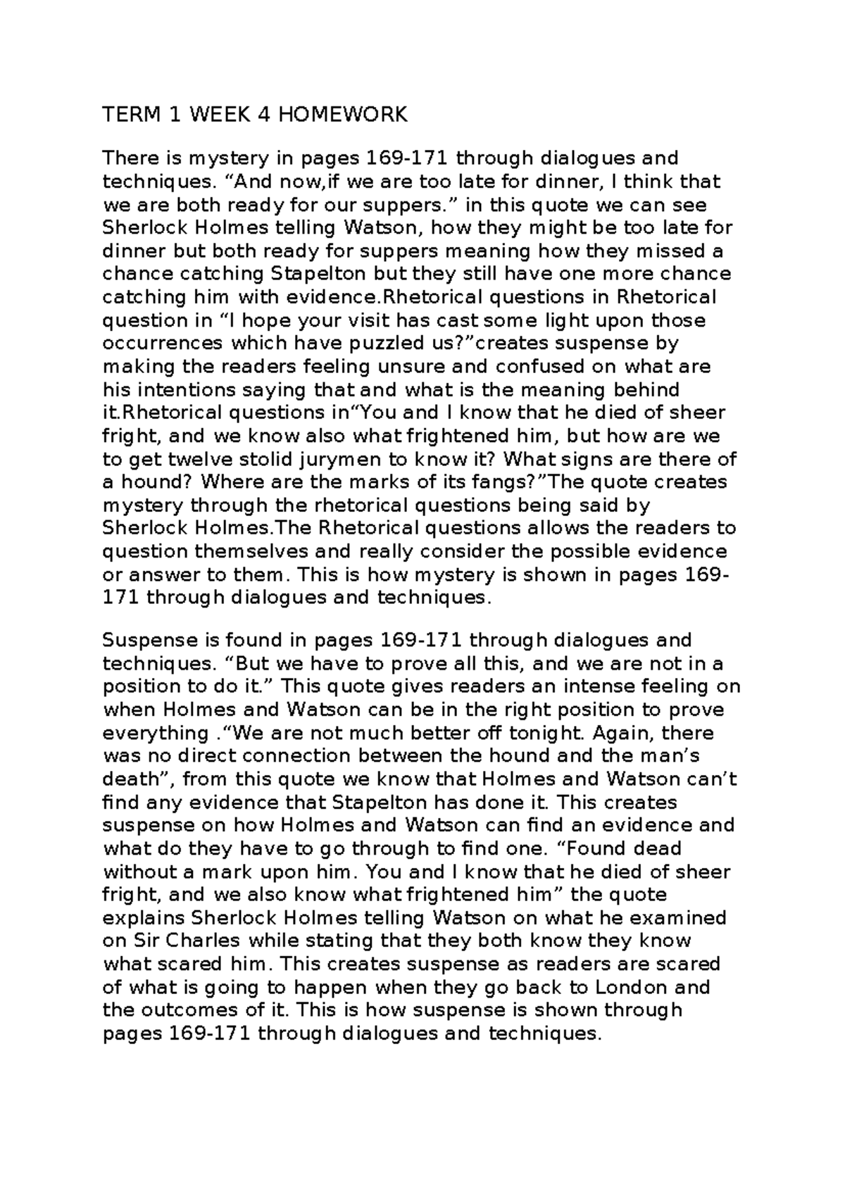 TERM 1 WEEK 4 Homework - very good essay - TERM 1 WEEK 4 HOMEWORK There ...