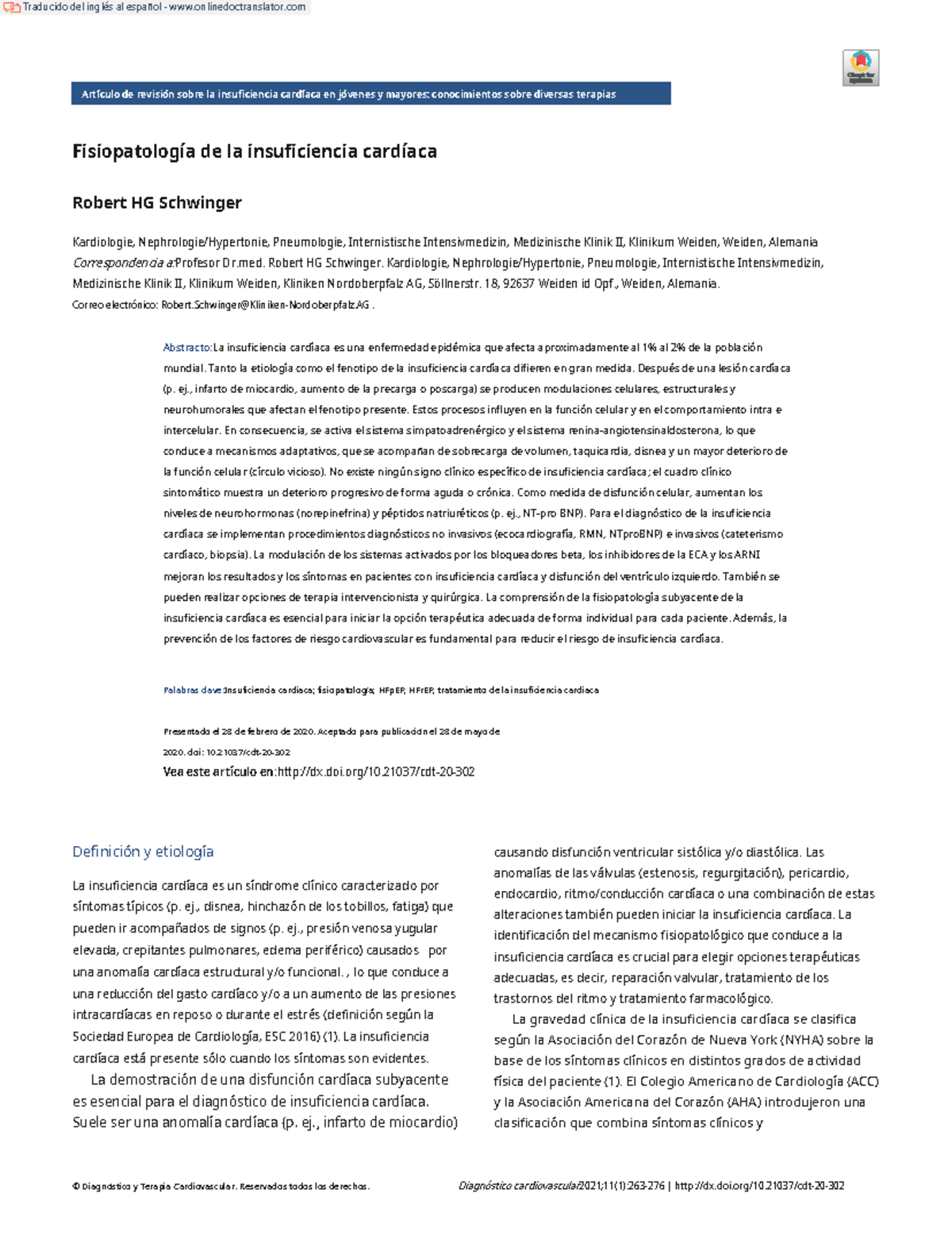 ICC1 - Primer - Artículo de revisión sobre la insuficiencia cardíaca en ...