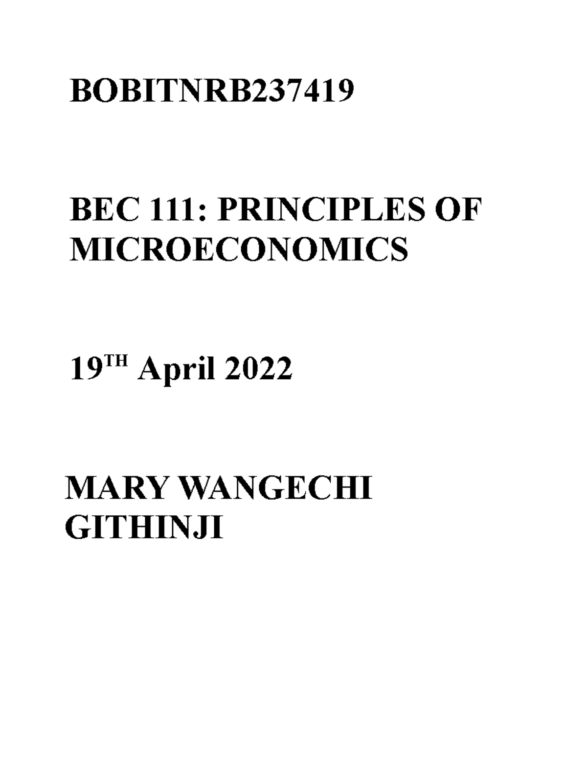 Question 1 macro - Materials - BOBITNRB BEC 111: PRINCIPLES OF ...