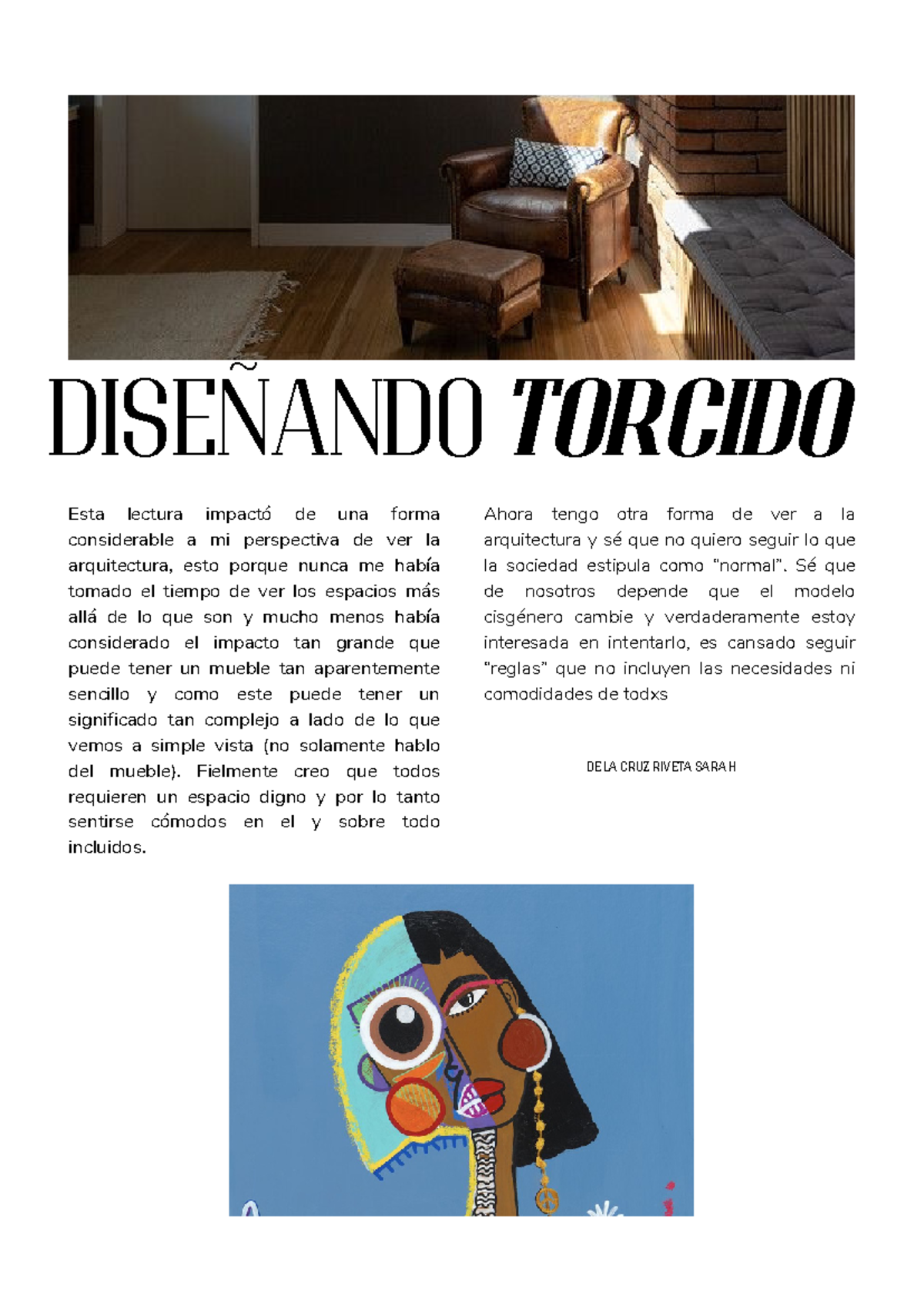 Simple Editorial Article Page A4 Document - Esta lectura impactó de una ...