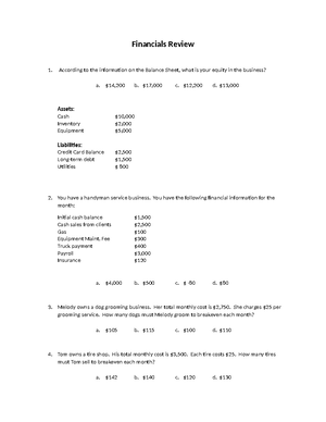Selling Price Worksheet - DOMAIN 4 - FINANCIALS DETERMINING SELLING ...