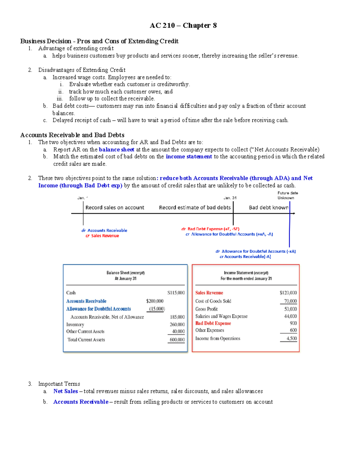 AC210 Ch8 Notes - AC 210 – Chapter 8 Business Decision - Pros and Cons ...