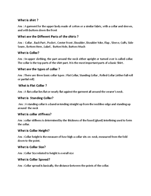 Exam, questions and answers - Pattern making Questions and Answers by ...