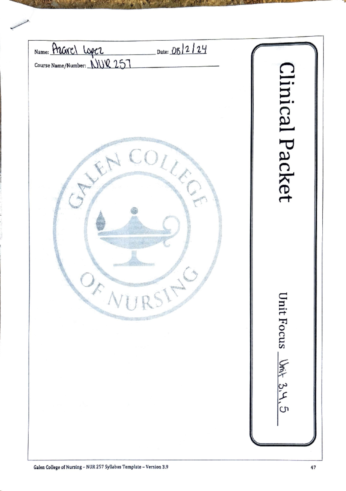 Clinical Packet 2 Geriatrics - ¥ttti- ee-a11FWm:J.-~11•1mnm11,.1U ...