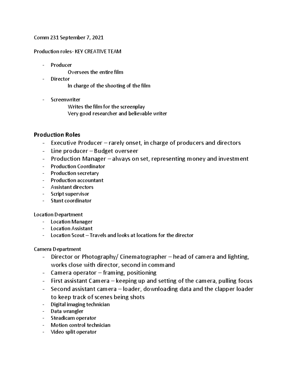 Comm 231 exam 1 - Communication 231 notes from the first 1/3 of the ...