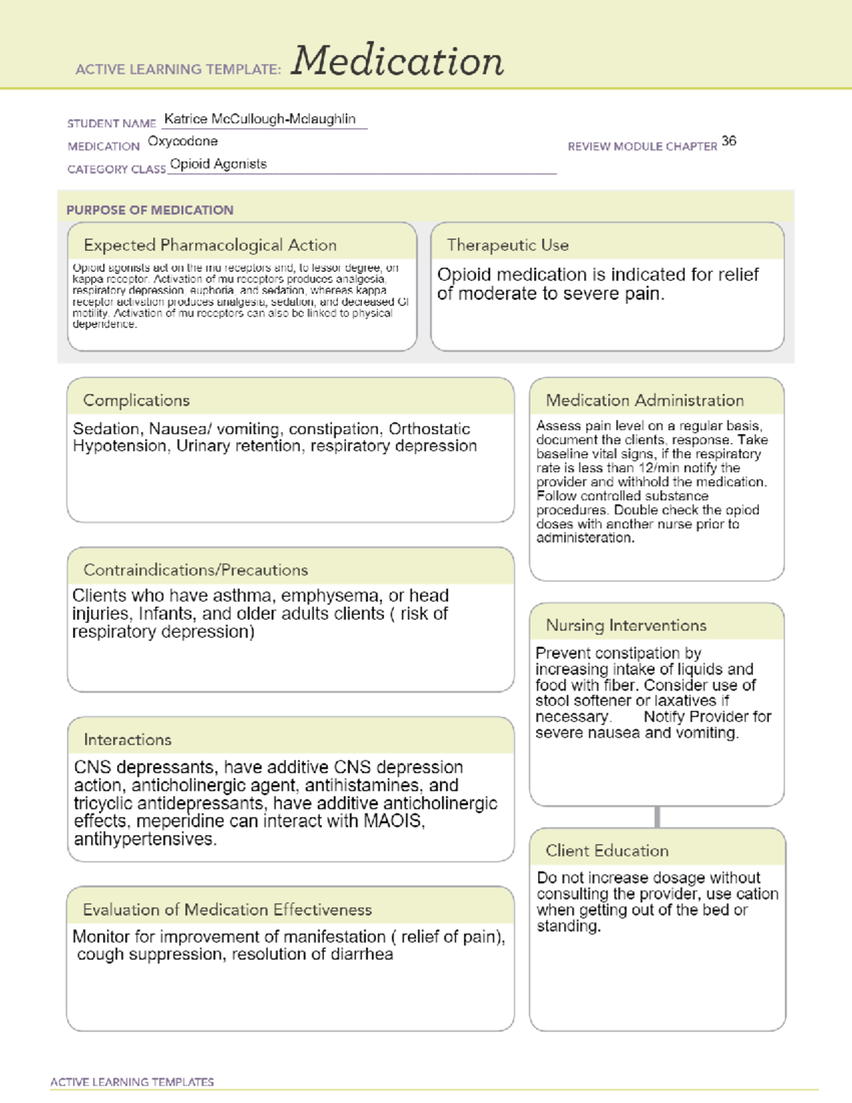 Medication Active Learning Template - Caring FOR Children AND Adoles ...
