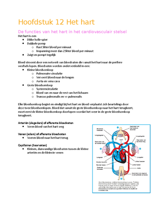 Fysiologie II WC 12 Het hart antwoorden - Fysiologie II – Werkcollege Het cardiovasculaire ...
