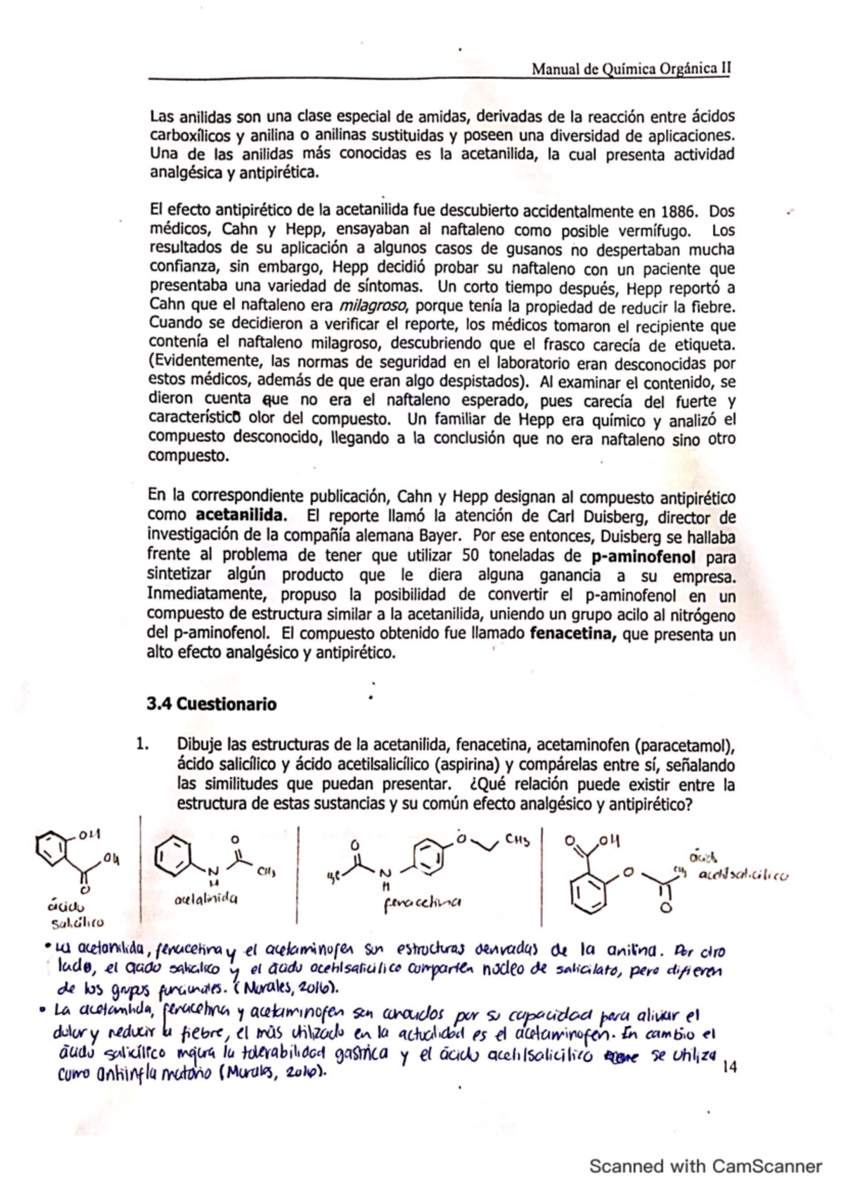 Prelab#2 - Síntesis Aminas - Manual de Química Orgánica II Las anilidas ...