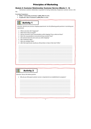 POM Module 1-Weeks 1-2 - Principles of Marketing Module 1: Marketing Principles and Strategies ...