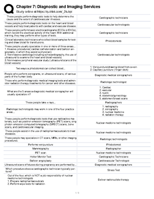 Health Science Career Cluster - Health Science Career Cluster KEY ...