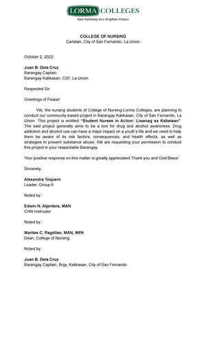 Drug sample - Drug example - LORMA COLLEGES CON TEMPLATE DRUG STUDY ...