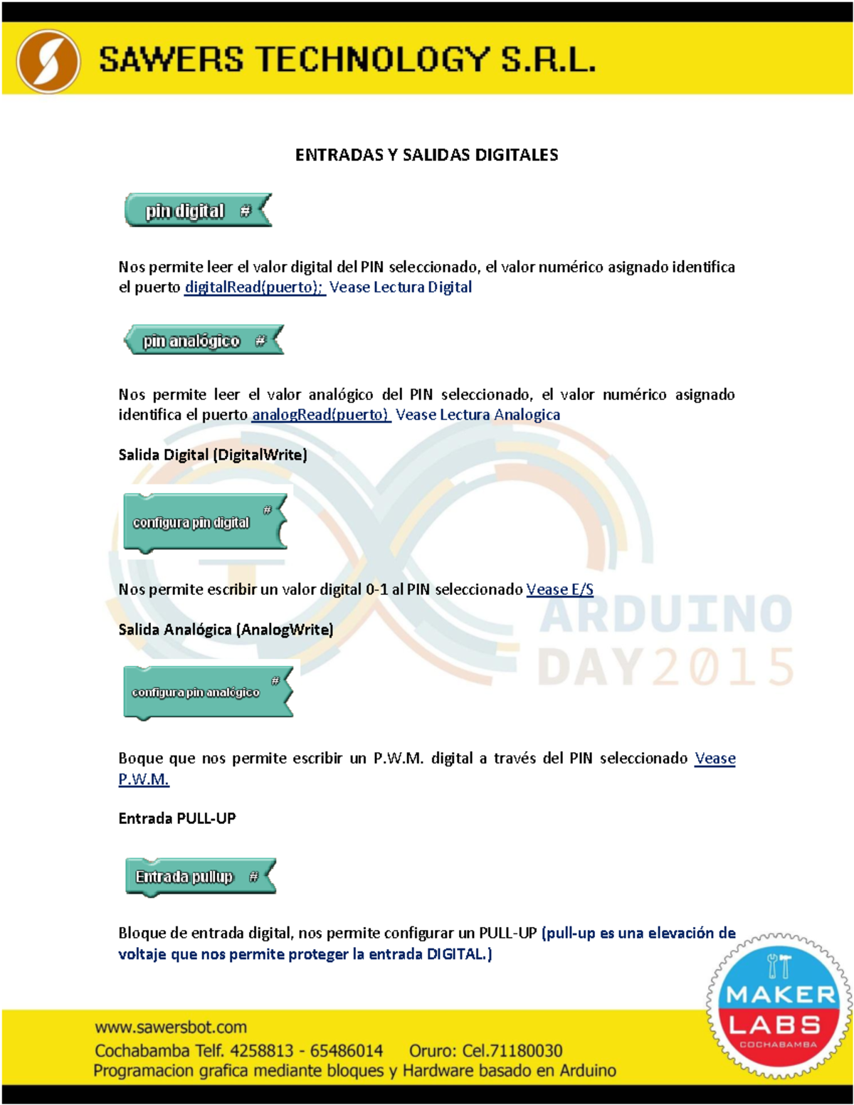 Robotic Nivel Intermedio - ENTRADAS Y SALIDAS DIGITALES Nos permite ...