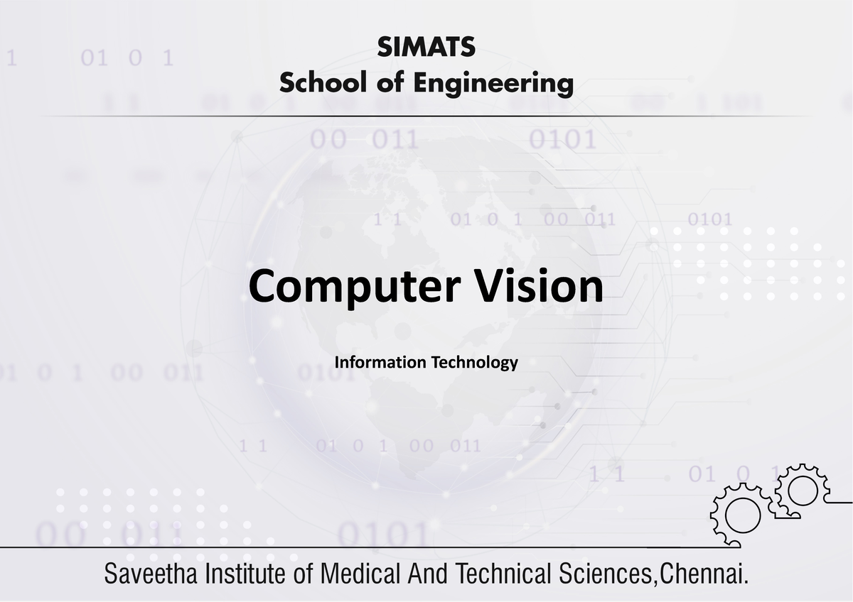 ITA05 Computer Vision - THANK YOU - Computer Vision Information ...