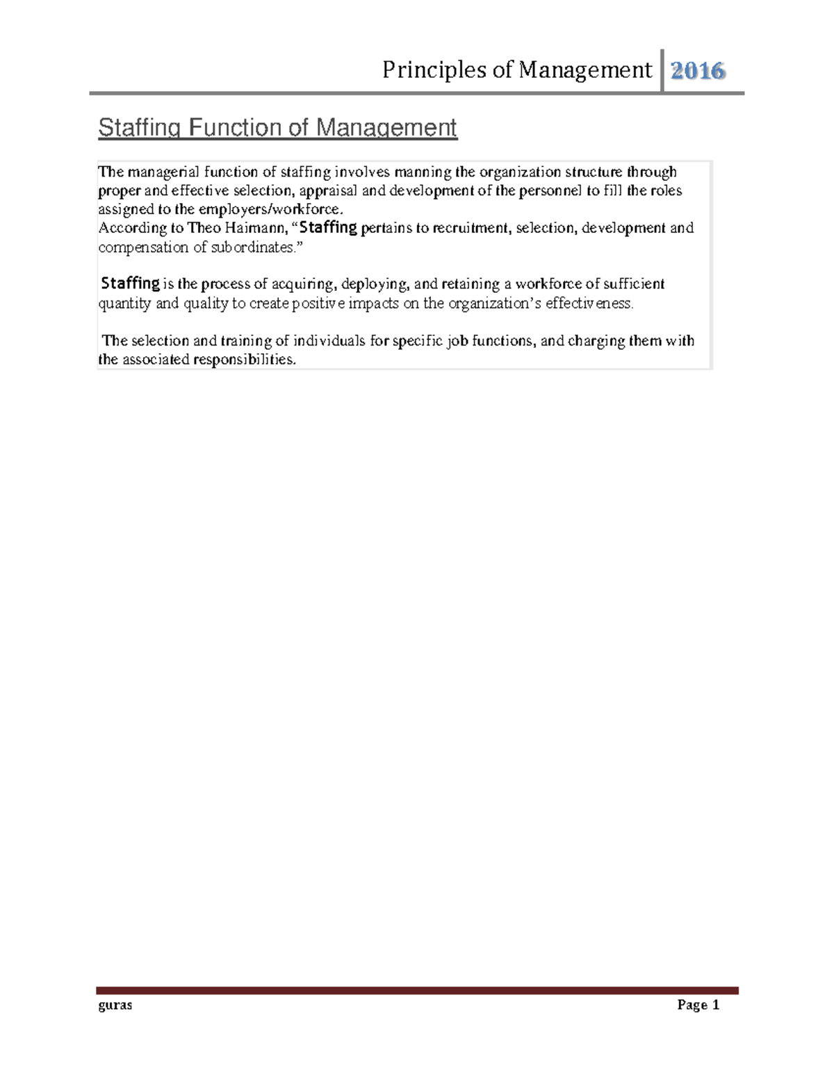 Staffing Function BAM Staffing Function Of Management The staffing-function-bam-staffing-function-of-management-the