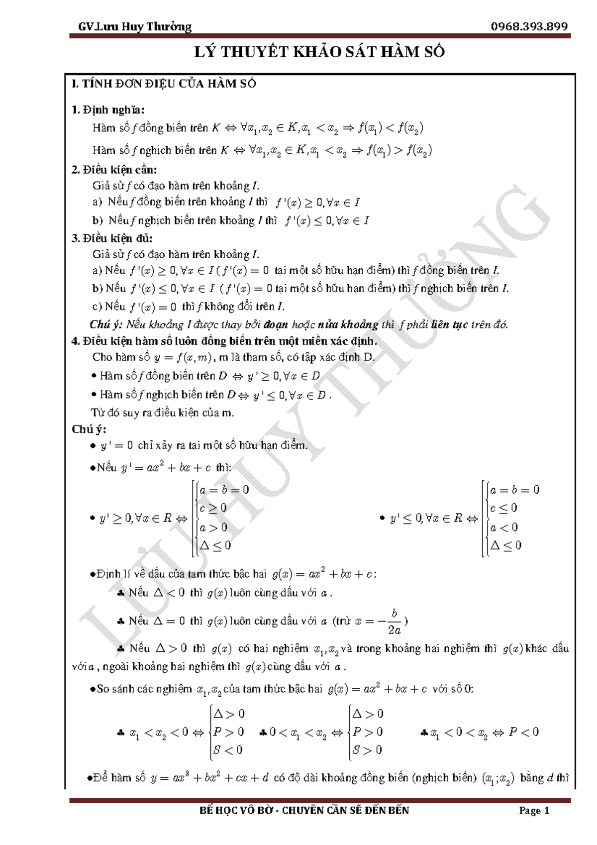 Tat tan tat nhung bai toan on tap chuyen de ham so theo tung dang co loi giai chi tiet rat hay ...