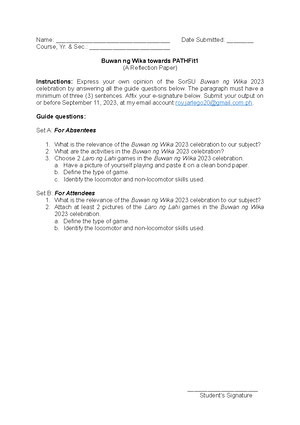 PE 12 HOPE 3 Q1 Module 1 Lesson 1 4 by Shine - NOT Health Optimizing Physical Education 3 1 st ...