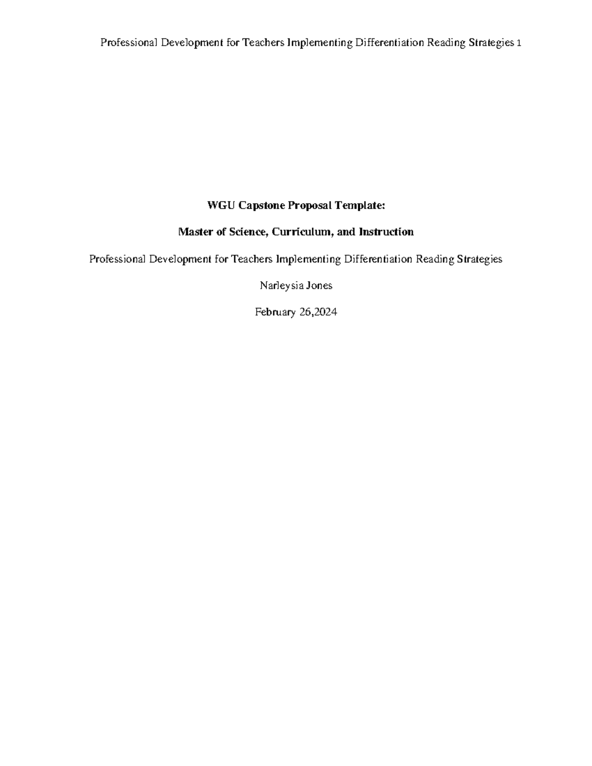 Capstone Proposal revisednj - WGU Capstone Proposal Template: Master of ...