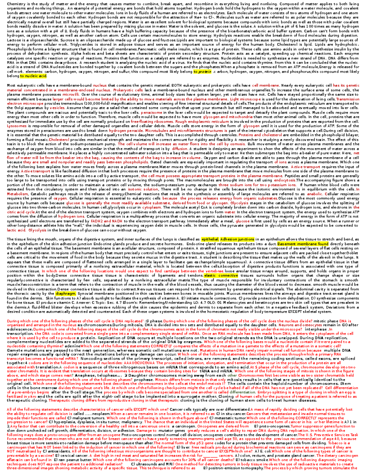 Midterm cheat sheet - Chemistry is the study of matter and the energy ...