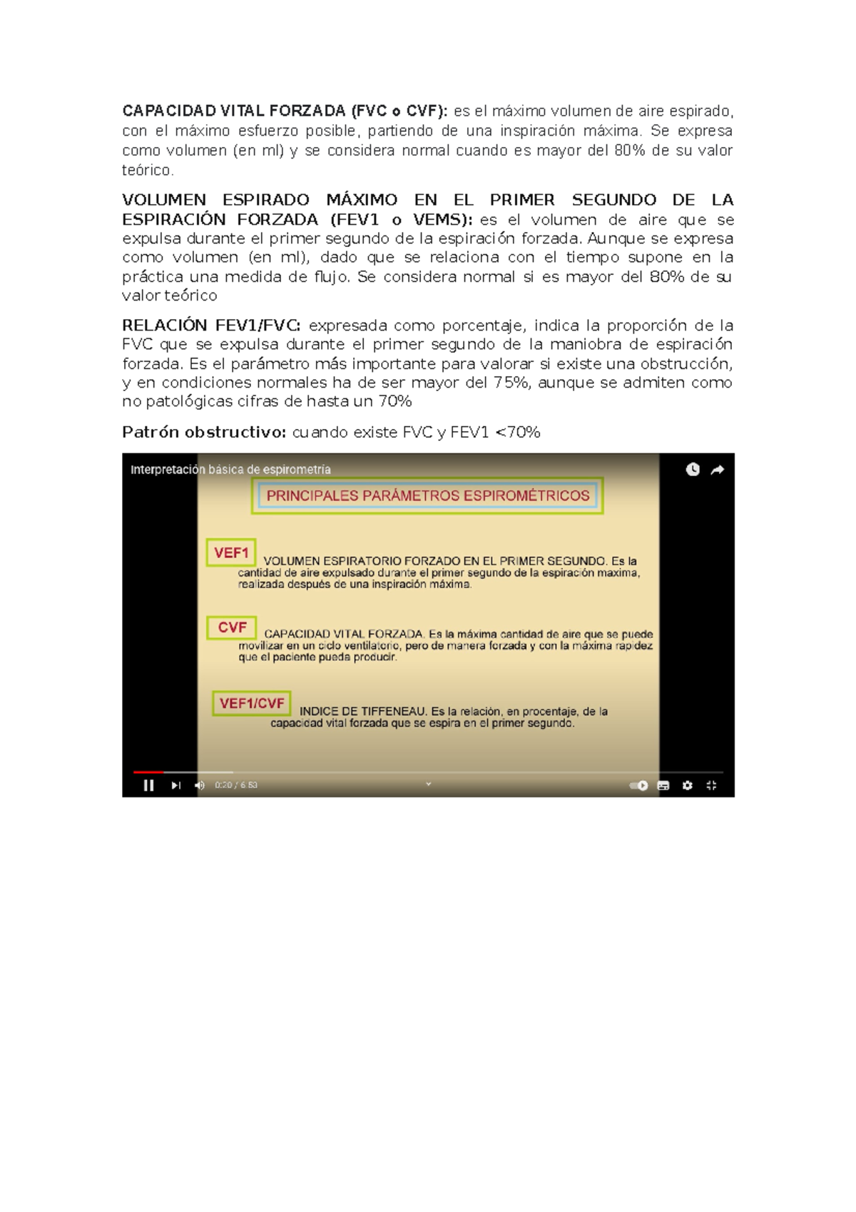 Espirometría - apuntes de espirometria - CAPACIDAD VITAL FORZADA (FVC o ...