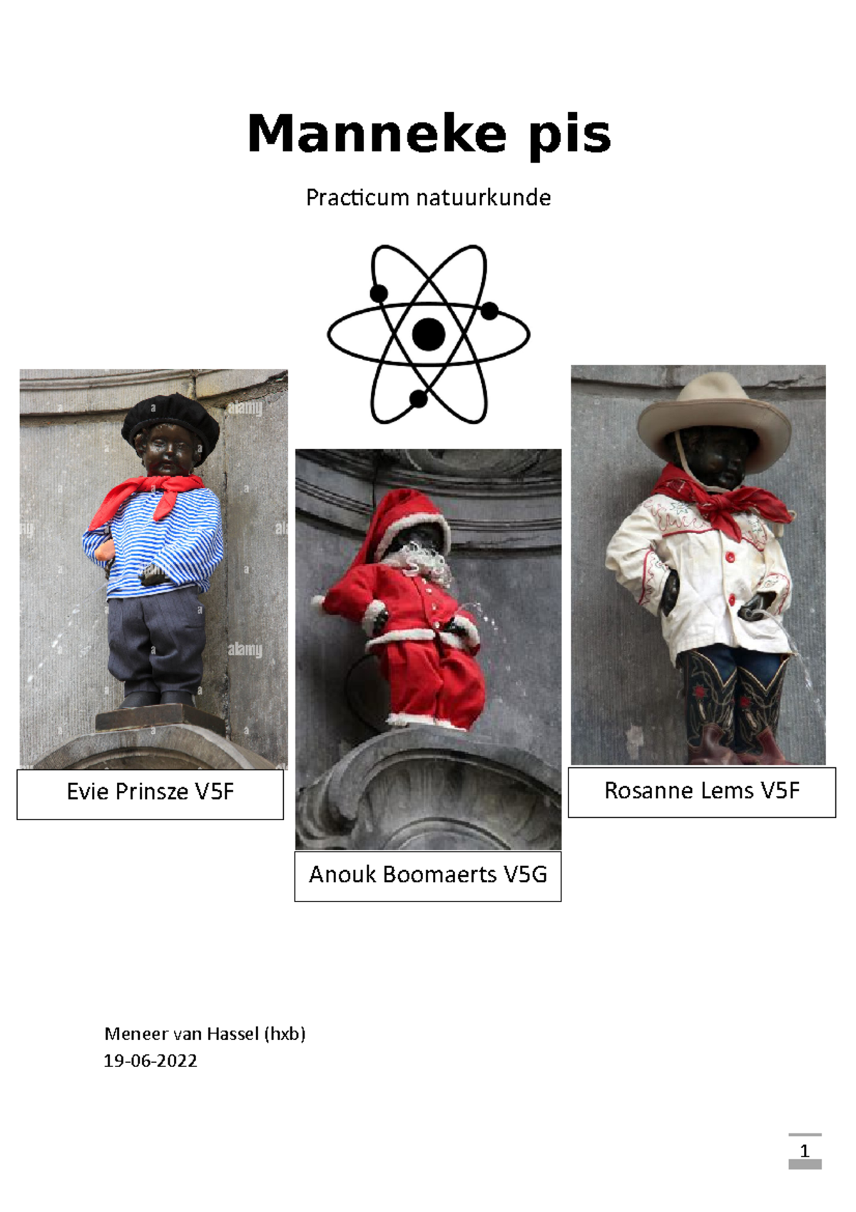 Manneke pis - practicum natuurkunde - Manneke pis Practicum natuurkunde ...