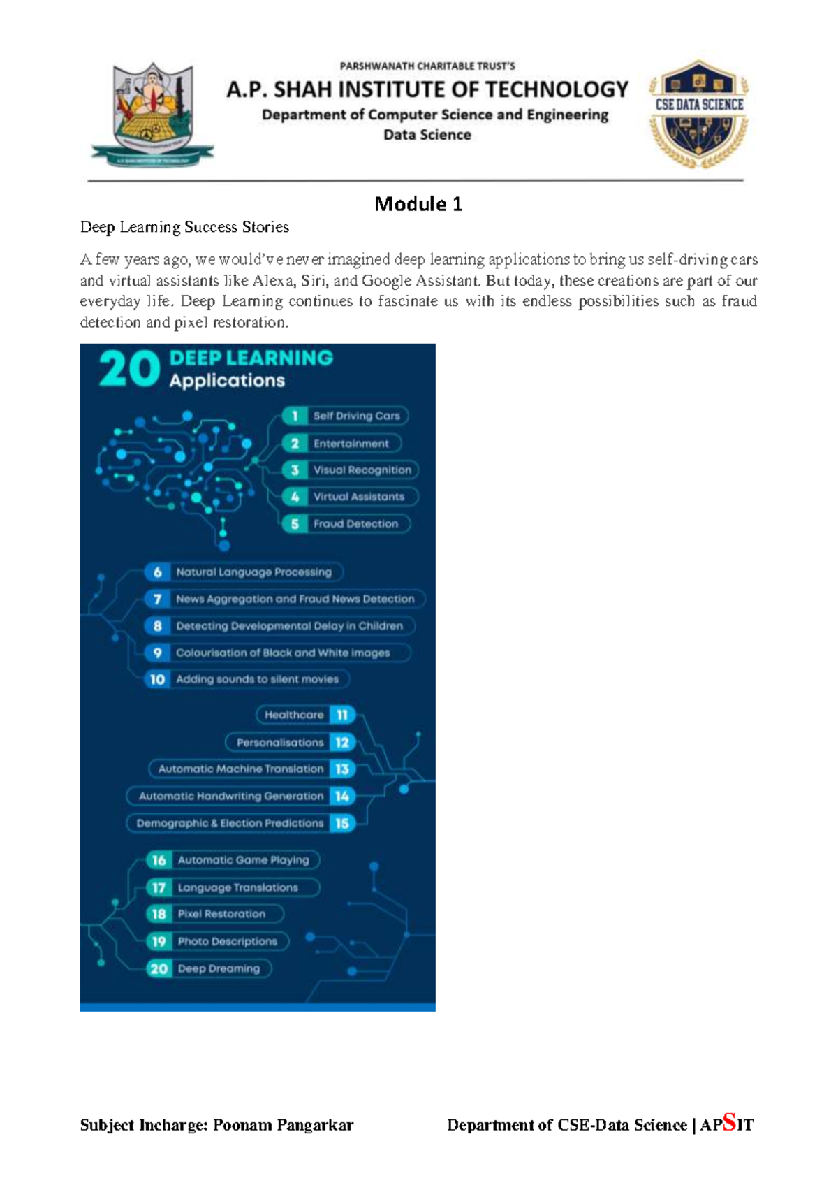 Deep Learning Success Stories - But today, these creations are part of our everyday life. Deep ...