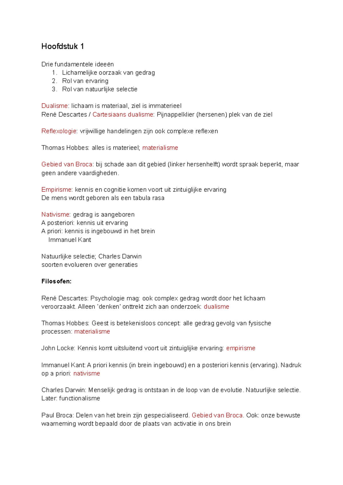 Inleiding in de Psychologie samenvatting H1-16 - Hoofdstuk 1 Drie ...