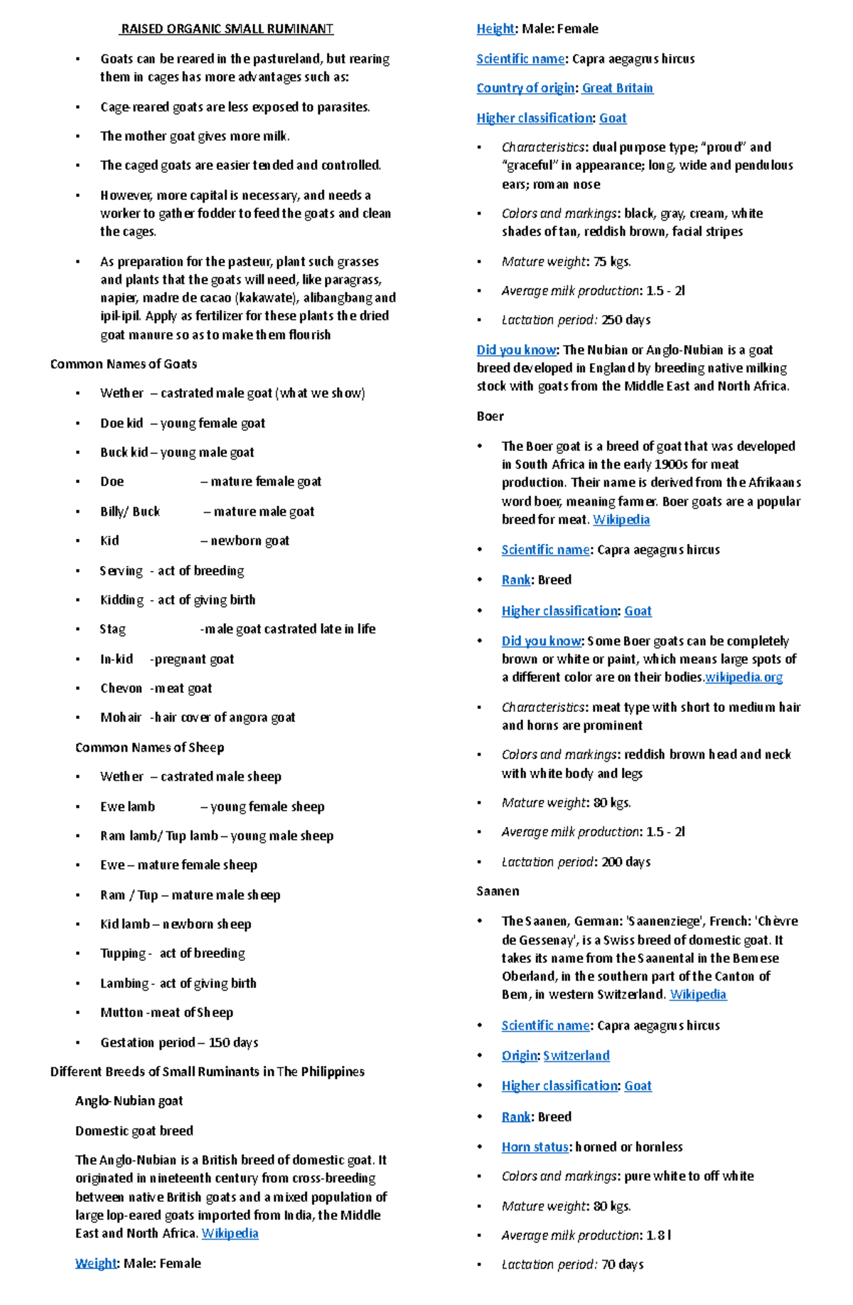 Raised Organic Small Ruminants - RAISED ORGANIC SMALL RUMINANT Goats ...