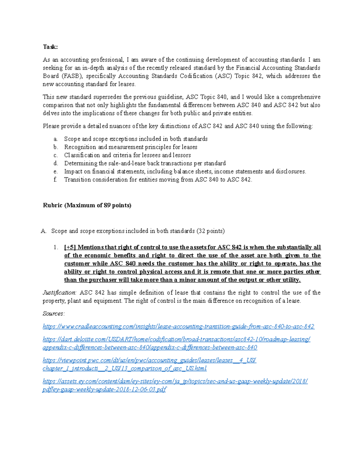 ASC 842 vs ASC 840 - Detailed summaries of differences of new ...