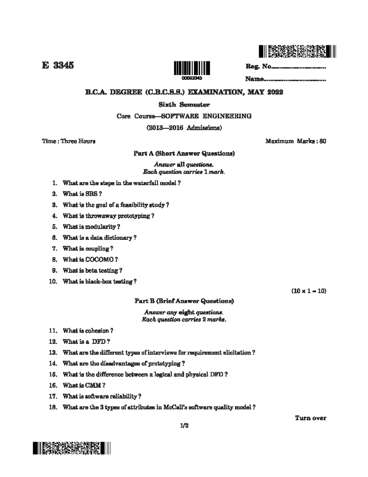 Software engineering - Bachelor of Computer Applications - Studocu