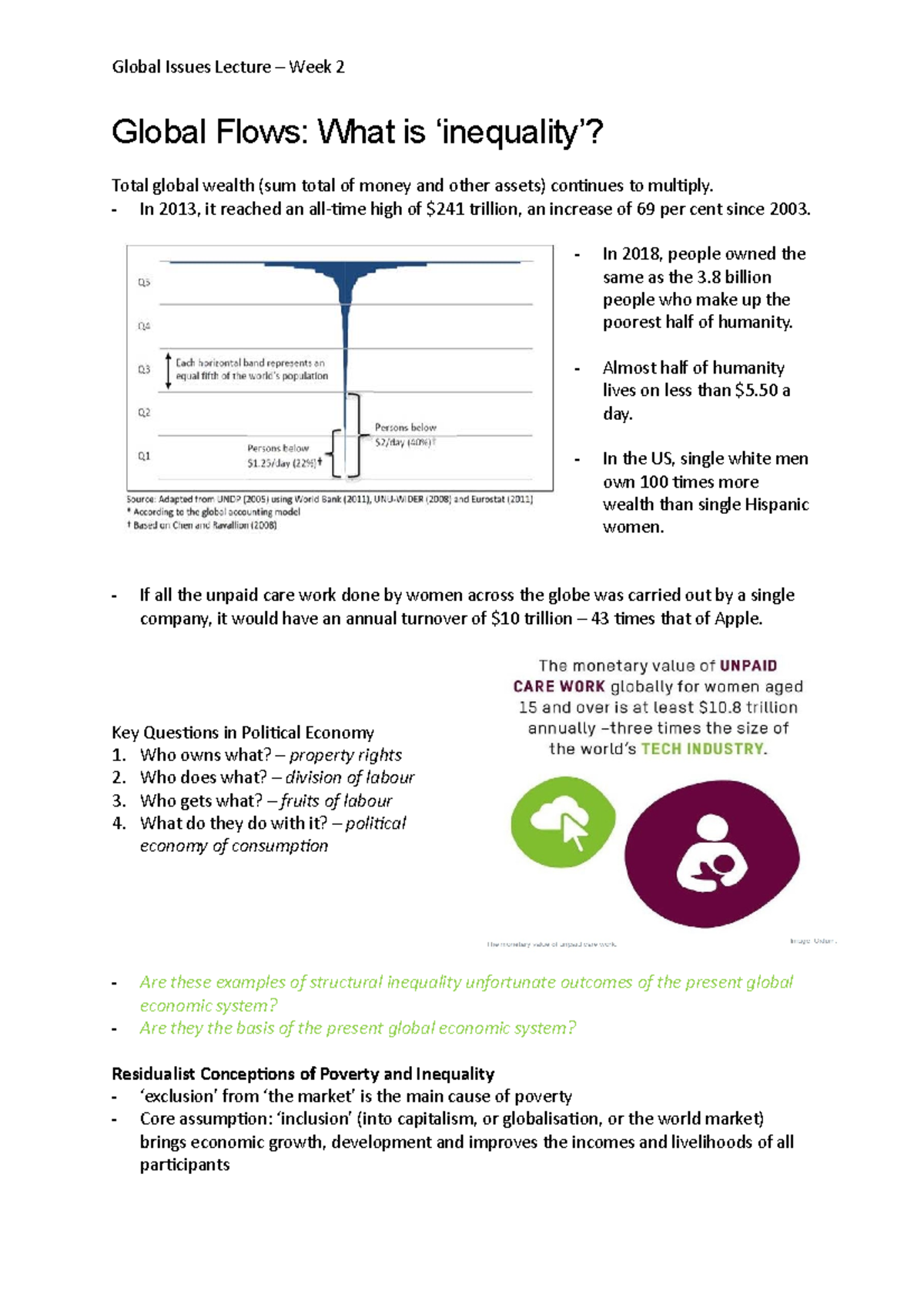 Global Issues Lecture 2 - In 2013, it reached an all-time high of $241 ...