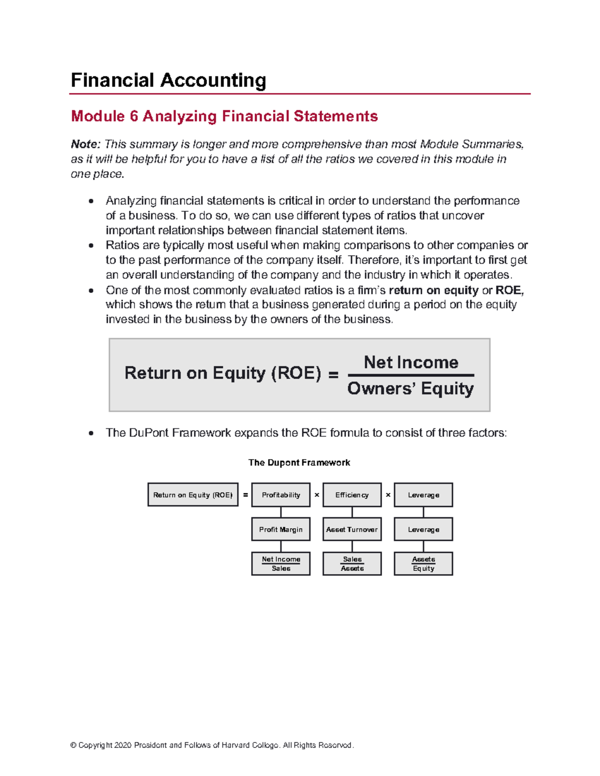Financial Accounting Module 6 Summary - Financial Accounting Module 6 ...