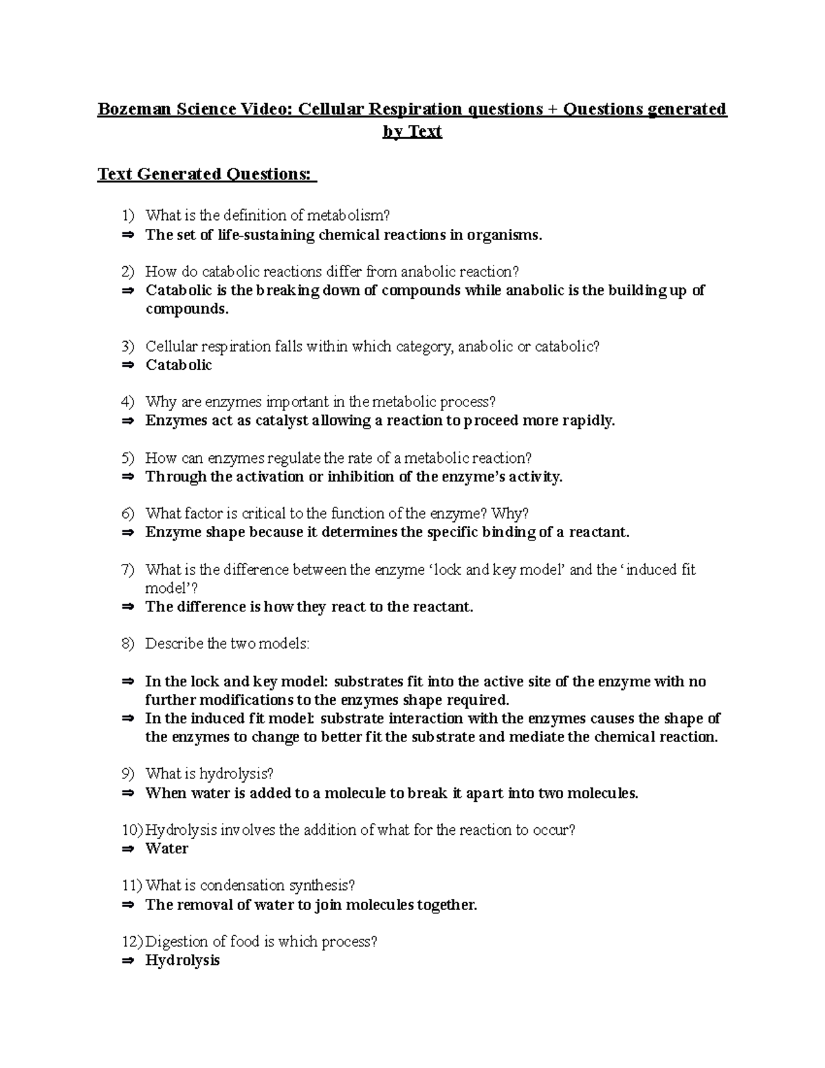 39 Bozeman Science Biological Molecules Worksheet Answers Worksheet Live