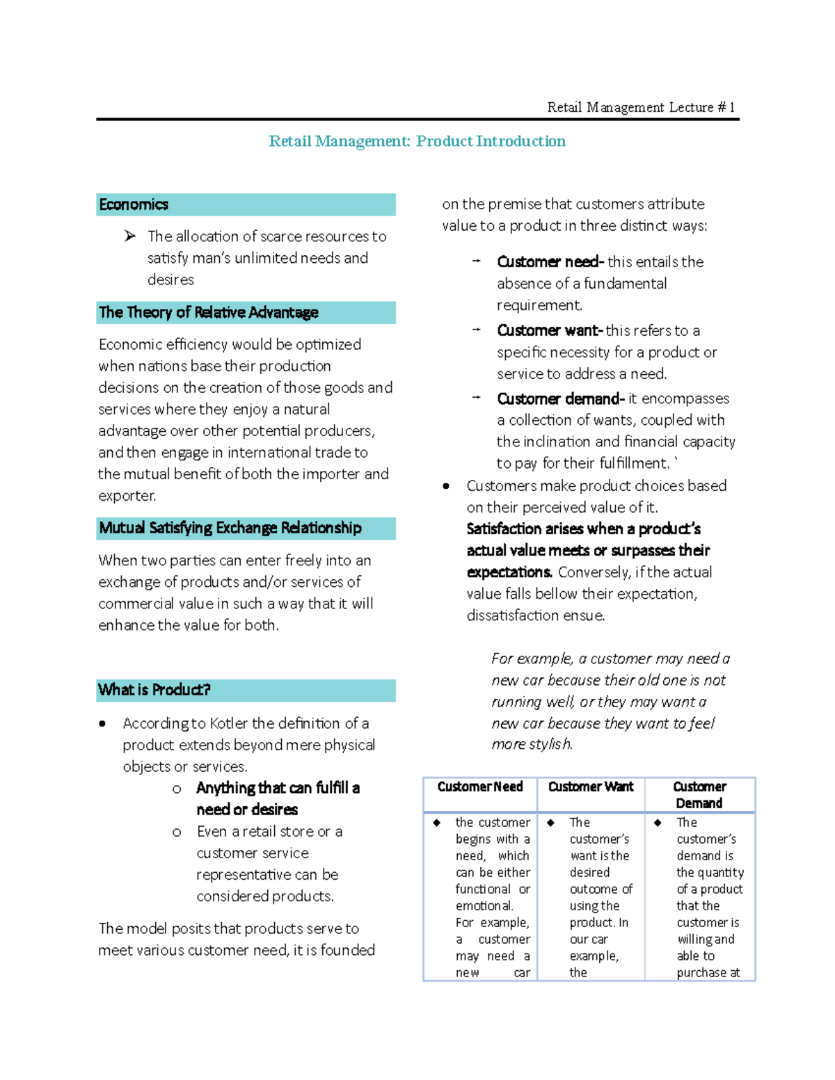 A.-Retail-Management-Lecture-1 - Retail Management Lecture # 1 Retail ...