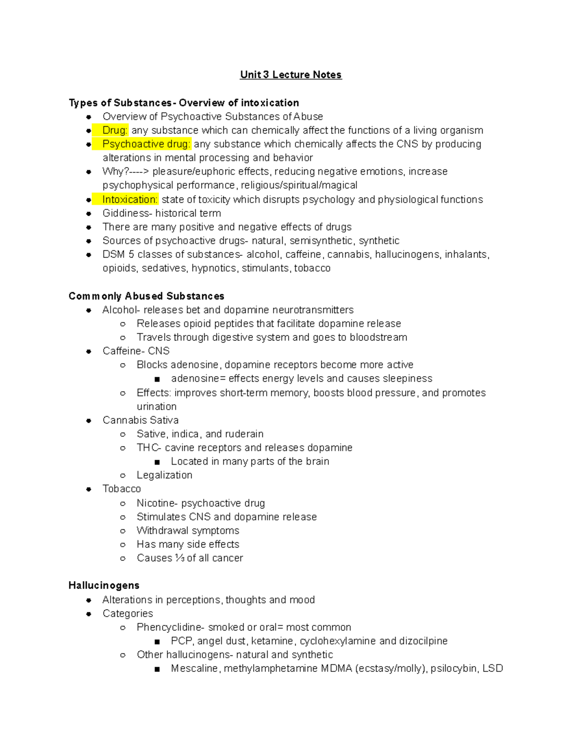 Unit 3 Types of Substances - Unit 3 Lecture Notes Types of Substances ...