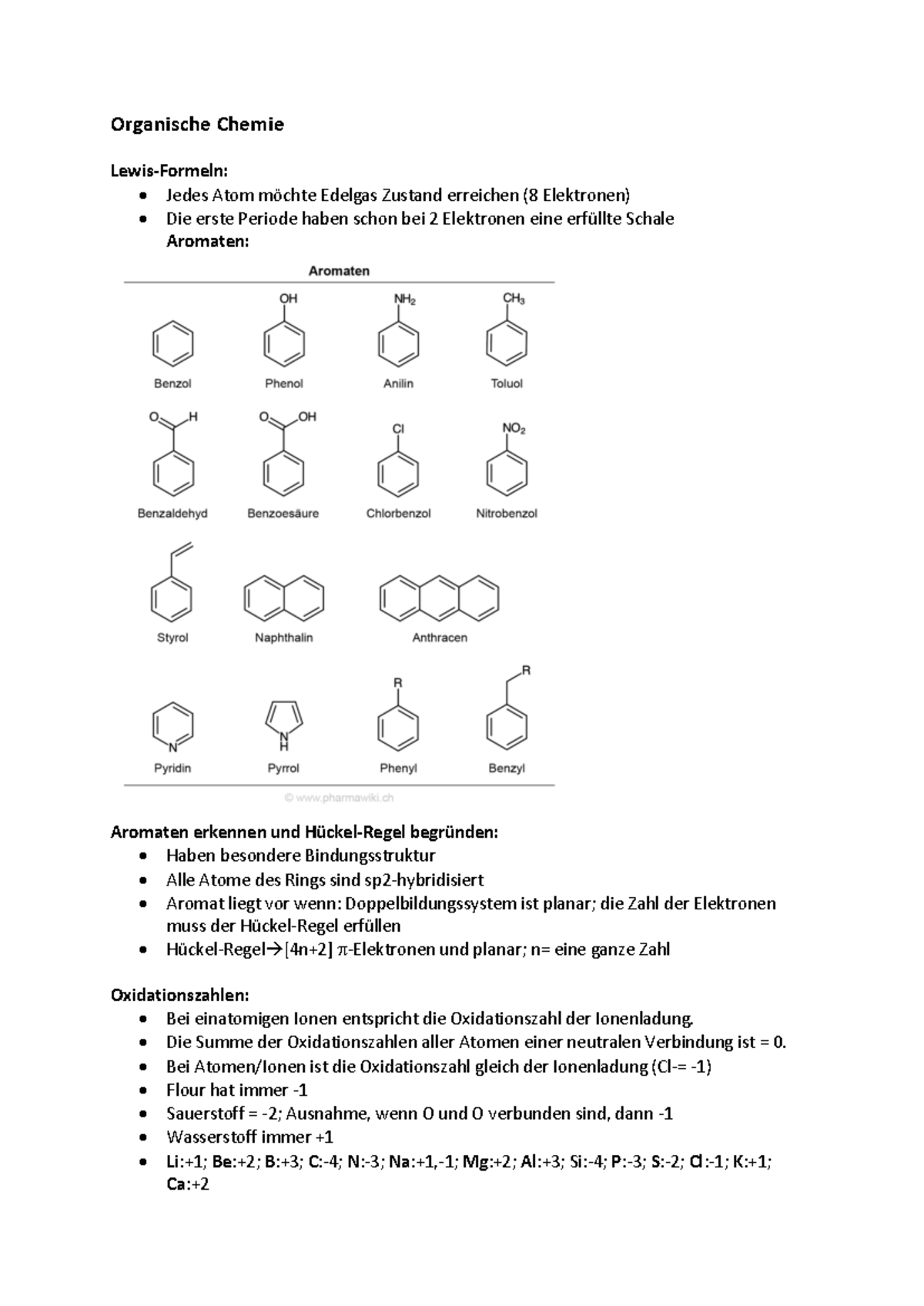 Organische Chemie Lernzettel - Organische Chemie Lewis-Formeln: - Jedes ...