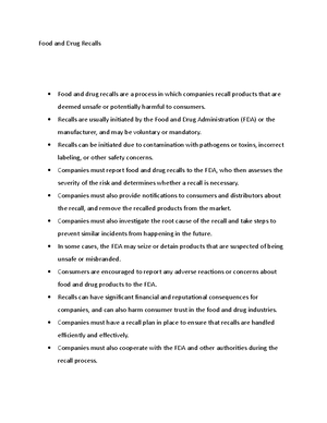 Food and Drug Inspections - Inspections are carried out by government ...