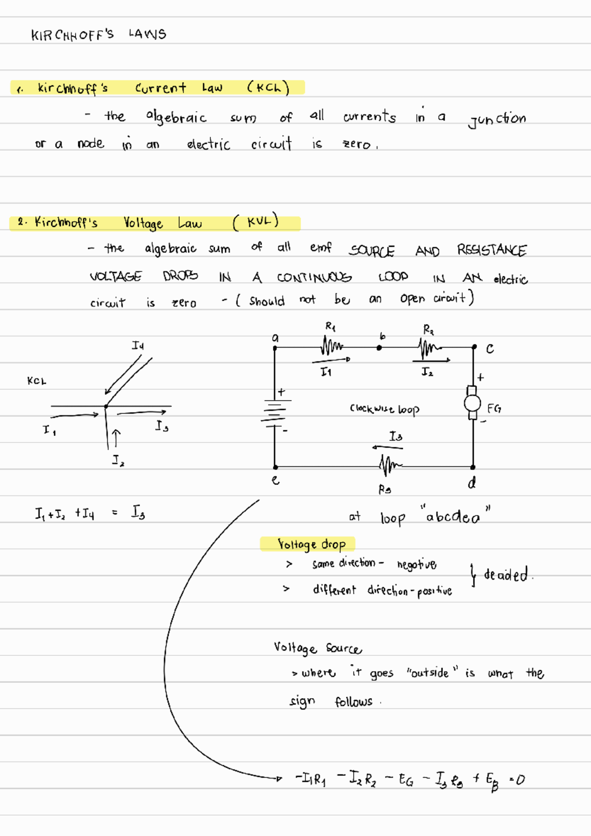 Kirchoffs-LAW 231011 113317 - LAWS current Law (KCL) the algebraic sum ...