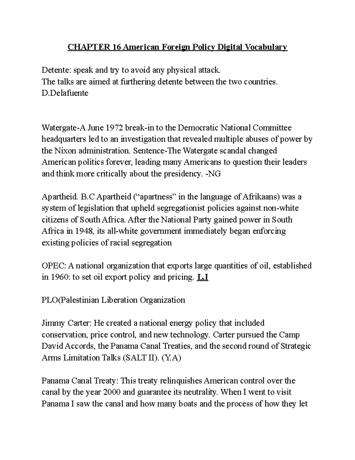 Chapter 16 American Foreign Policy Digital Vocabulary - CHAPTER 16 ...