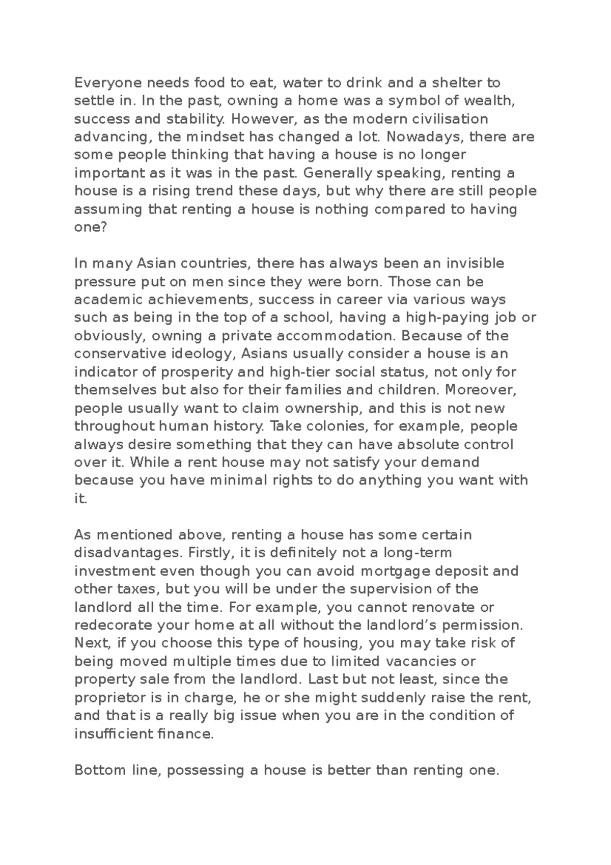 Ethics & Moral Reasoning Essay Example 2 - Everyone needs food to eat ...