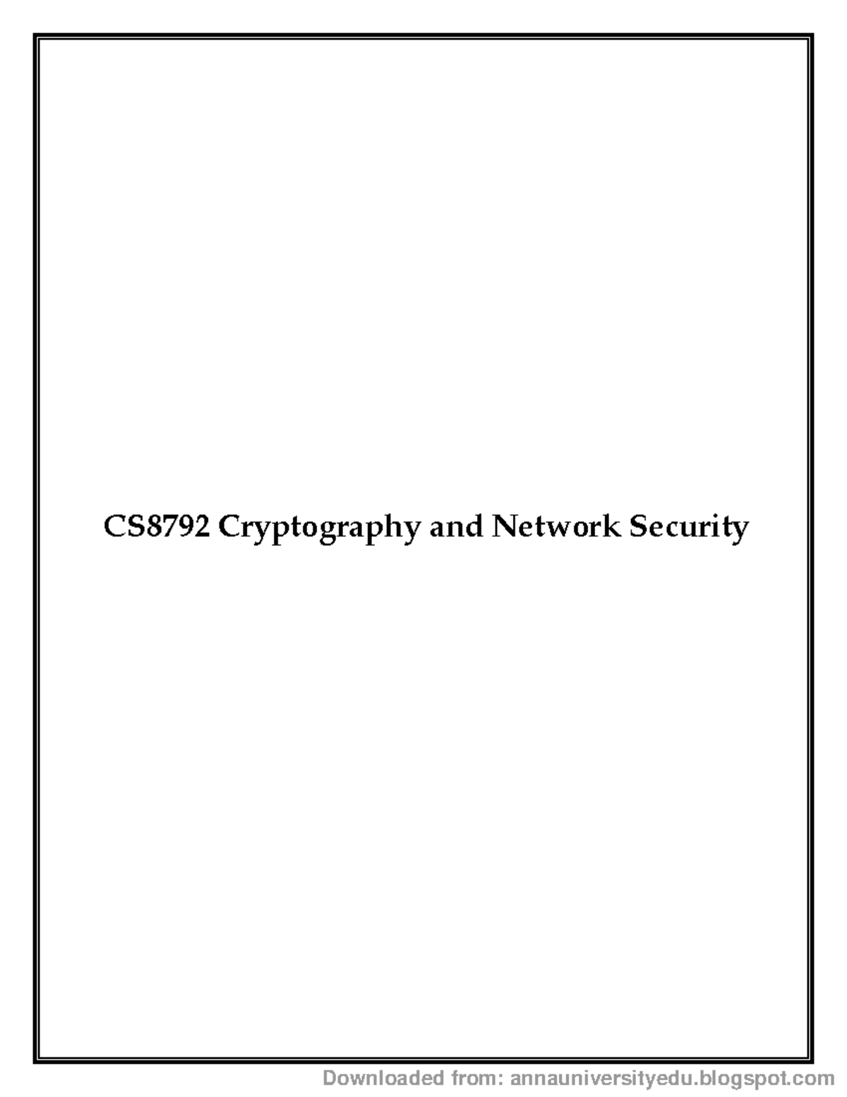 Q2 - This is a good resource - CS8792 Cryptography and Network Security ...