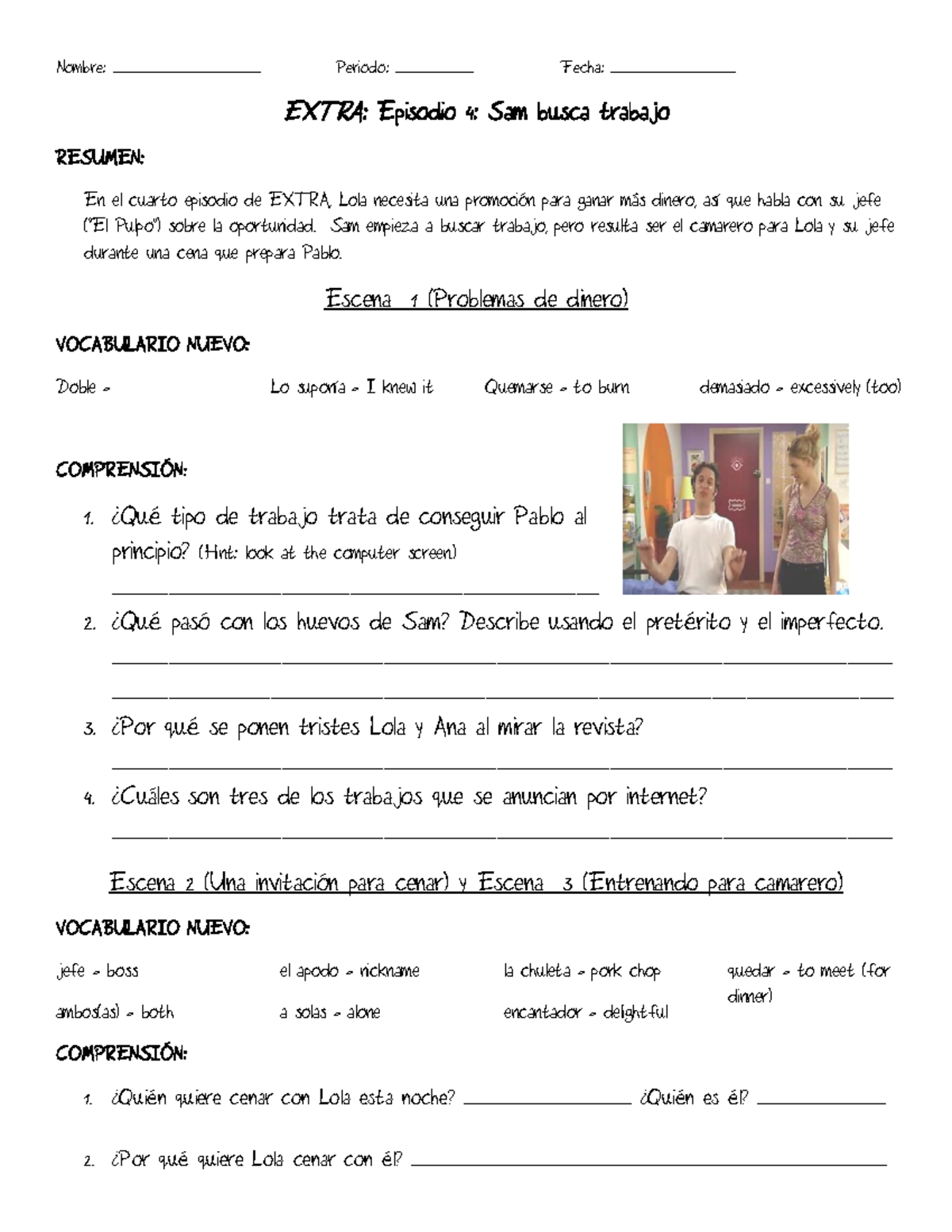 Extra ep. 4-2 - kjbbjbkj - Nombre: ___________________ Periodo ...